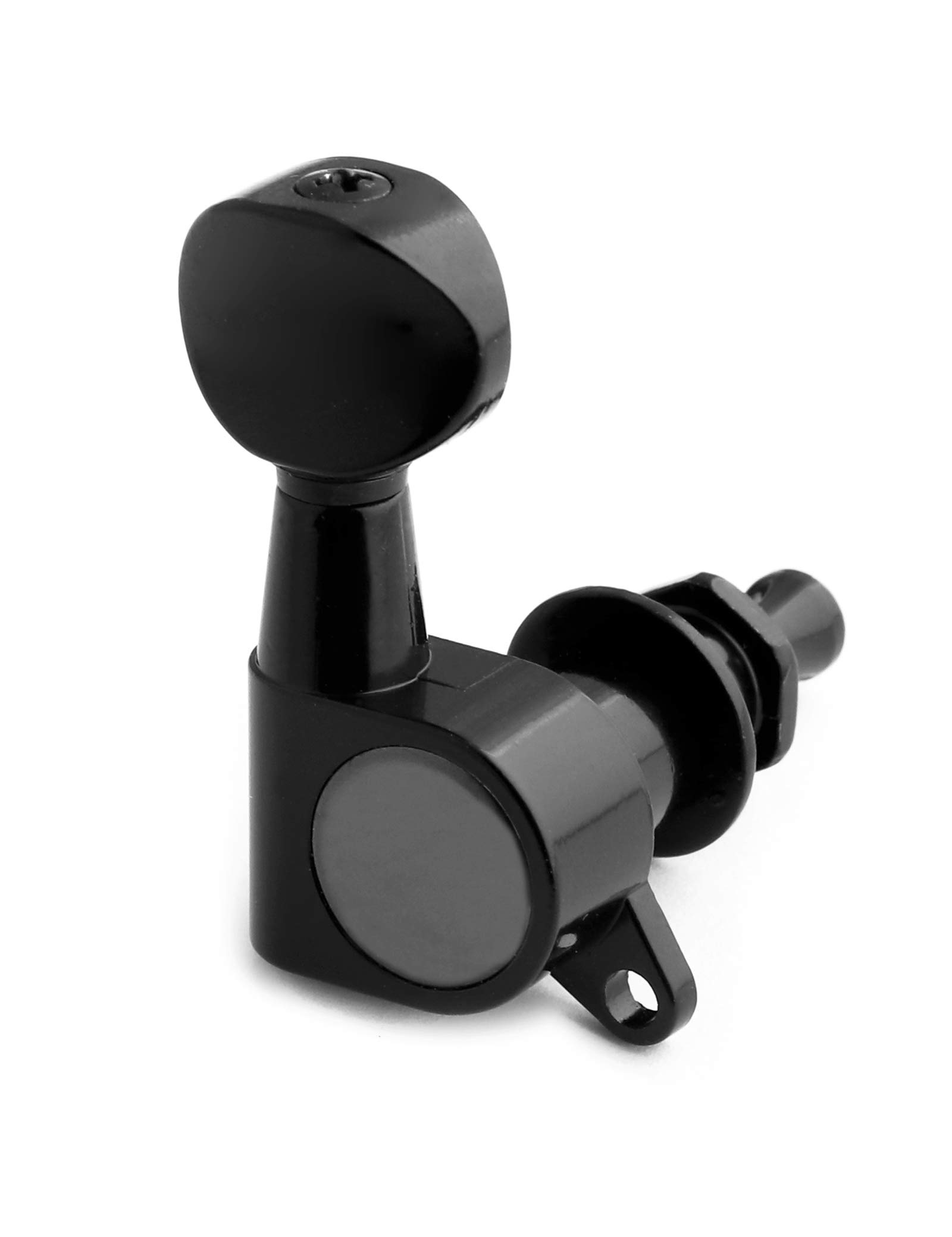 Holmer Guitar String Tuning Pegs Tuning Machines Sealed Machine Heads Grover Tuners Tuning Keys Oval Button 3 Left 3 Right for Electric Guitar or Acoustic Guitar Black.