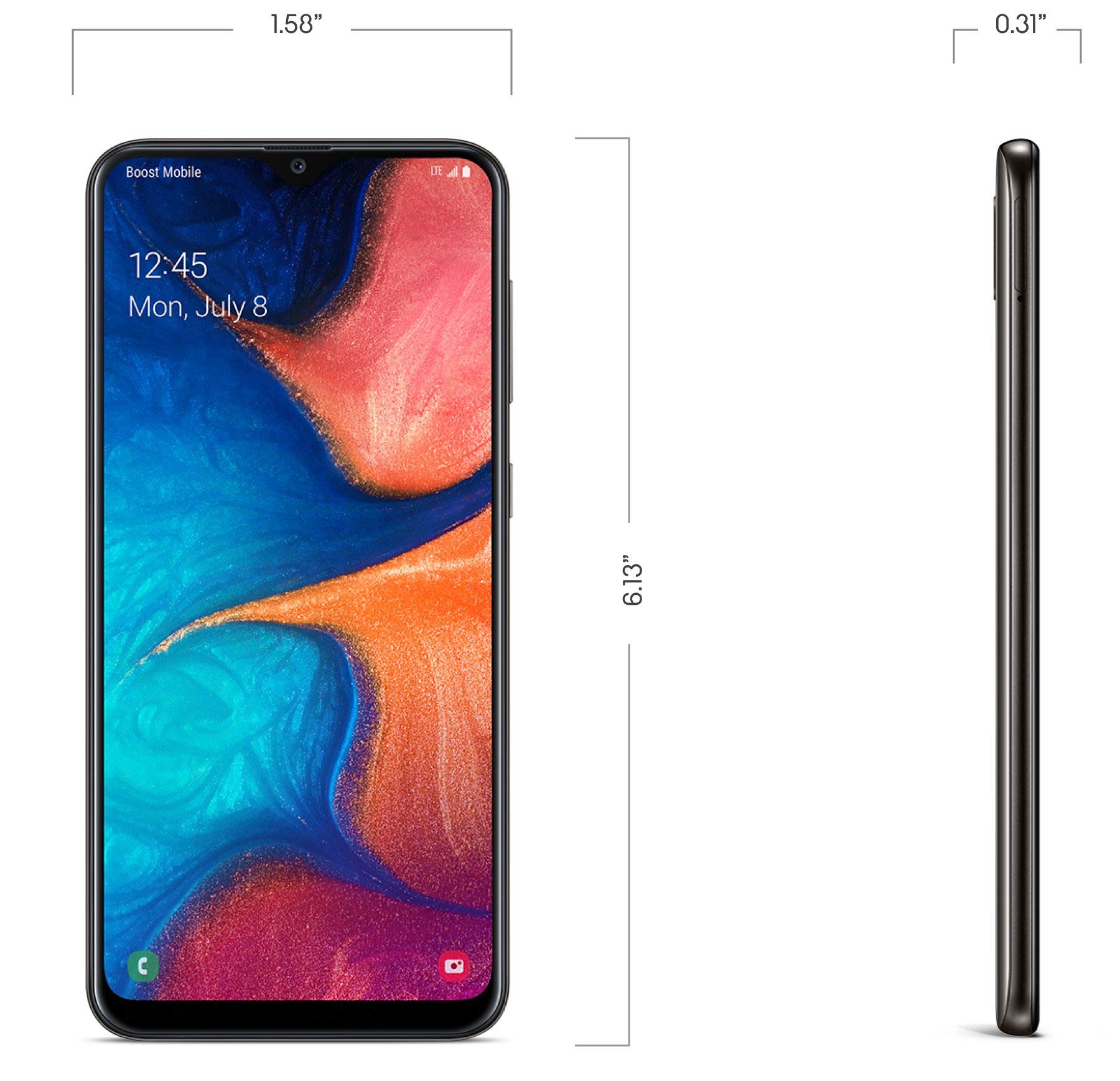 Samsung Galaxy A20-32GB+3GB RAM, 6.4" Infinity-V Display, Locked - Metro by T-Mobile Only