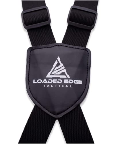 Loaded Edge Tactical Duty Belt Harness Suspenders Tan - Duty Belt Harness Police Black Suspender - Tool Belt Support - U.S. Military Veteran Owned Company