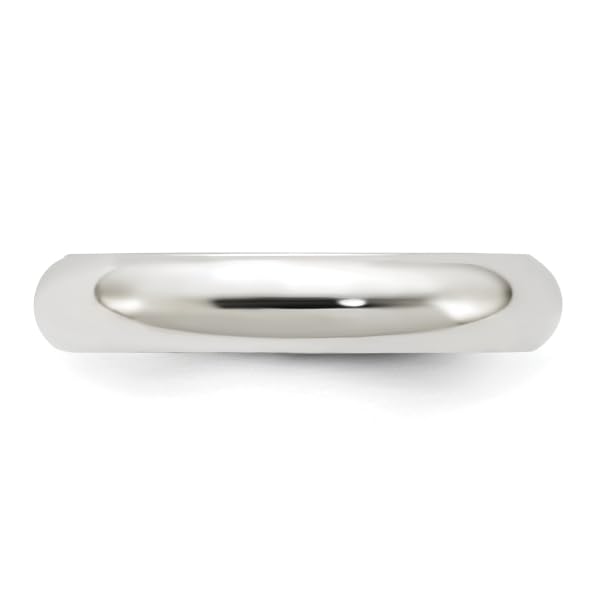 IceCarats 925 Sterling Silver 4mm Comfort Fit Plain Classic Wedding Band Ring Size 5