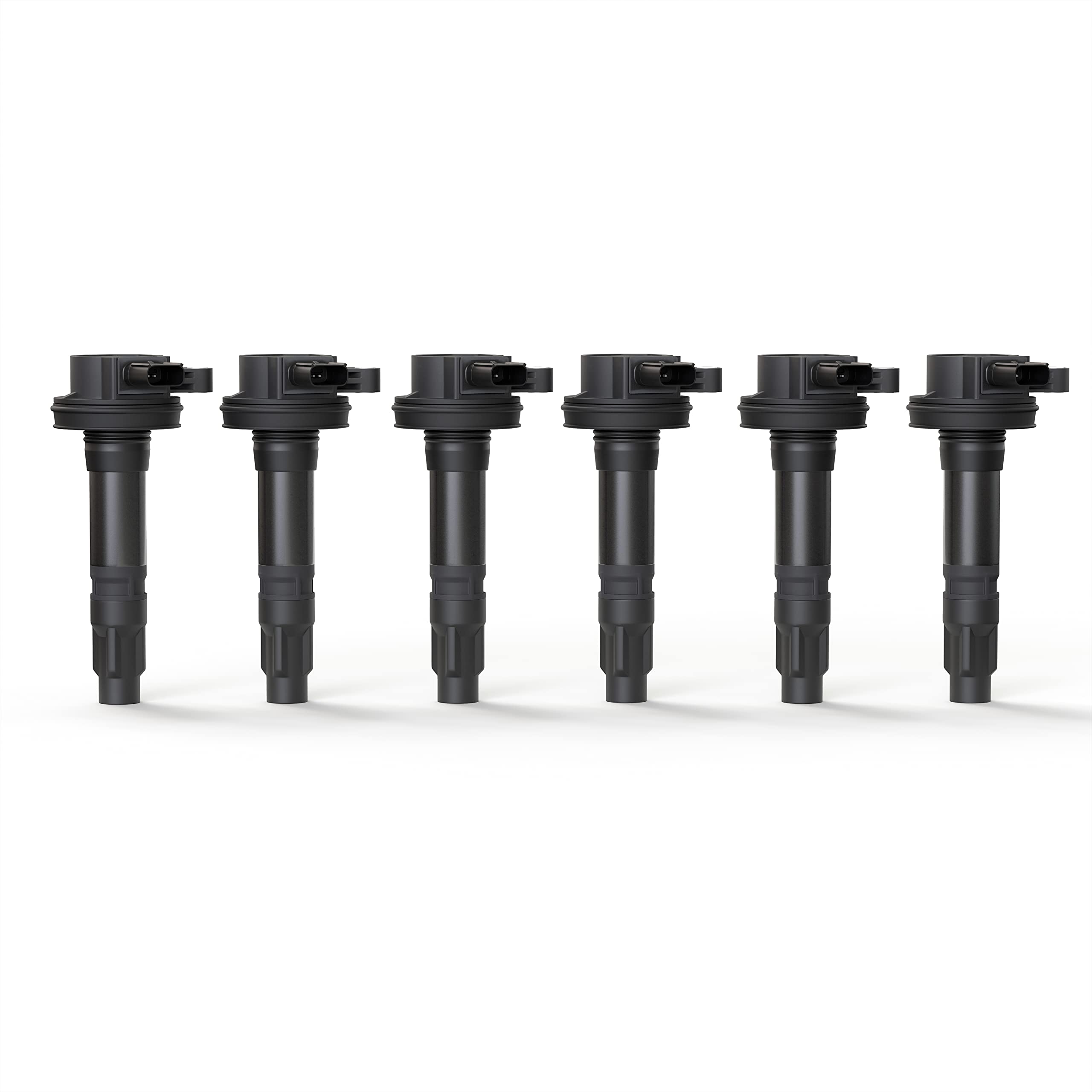 Ignition Coil Pack Set of 6 - Compatible with Ford, Mercury, Mazda & Lincoln Vehicles - 3.5L, 3.7L V6 Edge, F150, Explorer, Mustang, Taurus X, MKZ - Replaces 7T4E-12A375-EE, DG520, 7T4Z12029E, DG-520