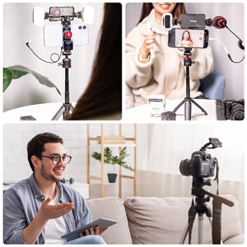 ULANZI Selfie Mirror Kit for Smartphone, Phone Holder with Cold Shoe & Flip Mirror, Video Live Streaming Camera Vlogging Accessories, Applicable for iPhone 14 13 12 X Pro Max Rig Sony Canon DSLR