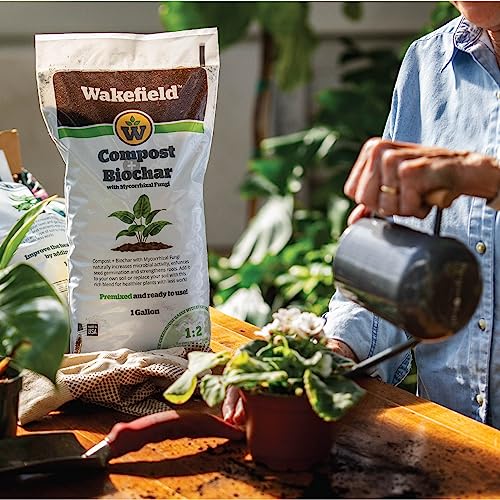 Wakefield Compost + Biochar with Mycorrhizal Fungi β Premium Aged Organic Compost with Mycorrhizal Fungi, Blended with 100% Biochar β 1 cu/ft