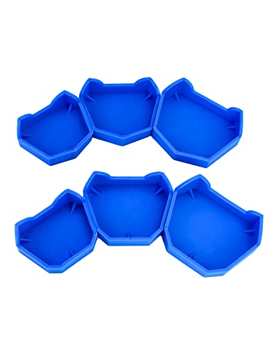 QWORK Dental Base Forming Kit, 6 Pcs Casting Trimming Dental Impression Tray Dental Plaster Mold Base for Store Dental Impression Trays Lab Model Base Set
