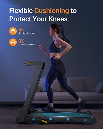 Walking Pad Treadmill, UREVO 3 in 1 Under Desk Walking Treadmill with Stroll Mode, 2s Folding Treadmill for Home Office with Remote & Grip Handle