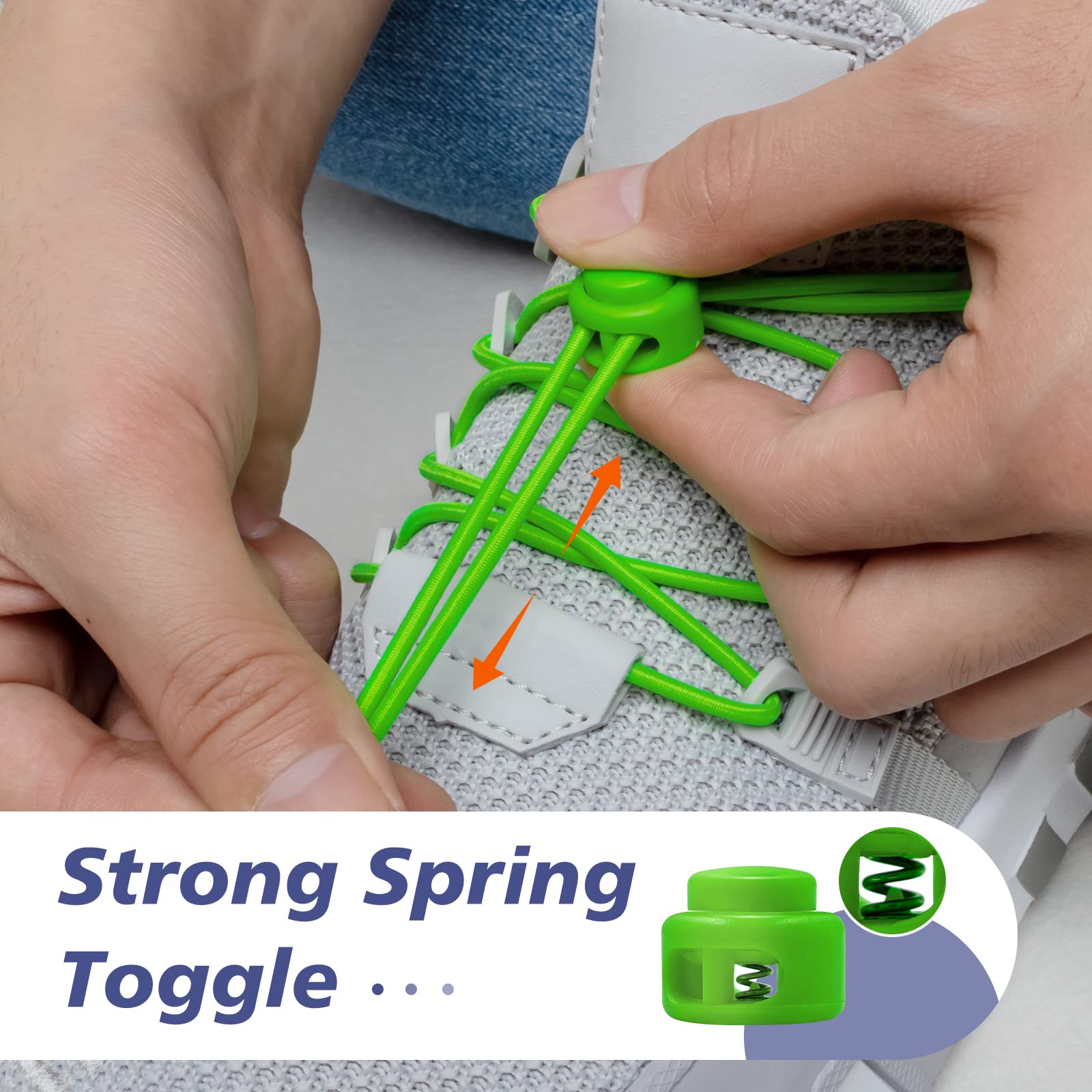INMAKER No Tie Shoe Laces for Sneakers, Elastic Shoelaces for Kids and Adults