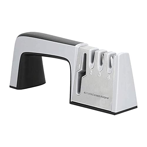 LJJSMG Kitchen Knife Sharpener,4 in 1 Professional Knife Sharpener, Pocket Knife Sharpener,Ceramics,Tungsten Steel,Diamond Sharpener,Quickly Restore The Sharp Of The Knife