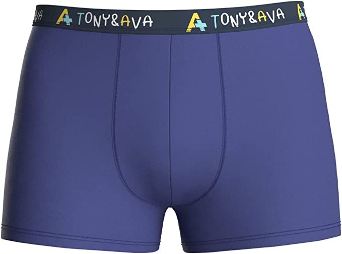 Tony and Ava Boys' Moderate Absorption Incontinence Boxer - Soft & Comfortable Underwear for Teens (Pack of 1) (Small, Blue)