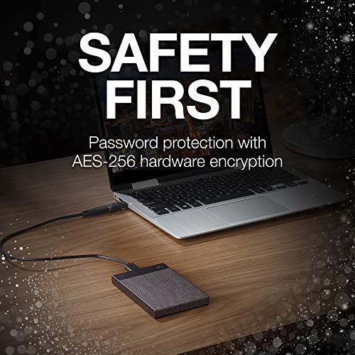 Seagate Ultra Touch HDD 2TB External Hard Drive – Black USB-C USB 3.0, 1yr Mylio Create, 4 month Adobe Creative Cloud Photography plan and Rescue Services (STHH2000400)