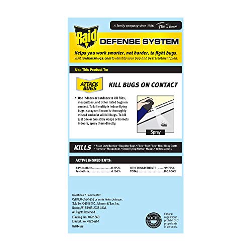 Raid Flying Insect Killer, Kills Flies, Mosquitoes, and Other Flying Insects on Contact, For Indoor and Outdoor Use, Orange Breeze Scent, 20 oz (Pack of 12)