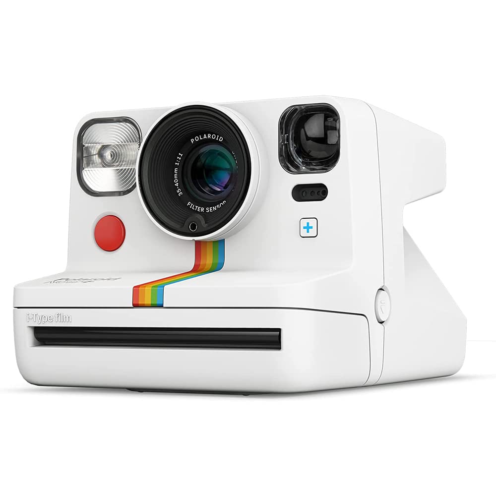Polaroid Originals PRD9062 NOW+ Instant Camera, White with Lens Filter Set Bundle with Deco Photo Camera Bag