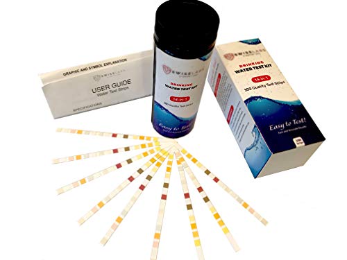 Swiss Labs 14 in 1 Drinking Water Test Kit,100 Strips For Easy Home Testing With Fast & Accurate Results, IMPROVED SENSITIVITY With Low Range Detection for Lead, Fluoride, Mercury, Iron and Copper +