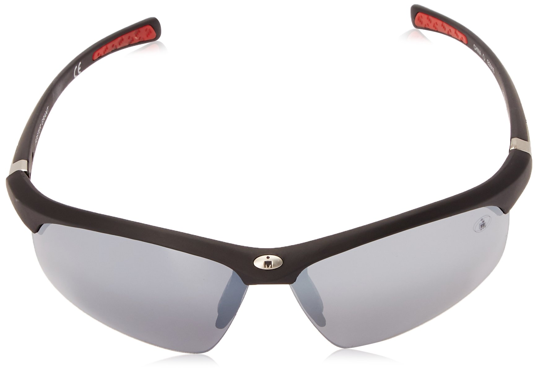 IRONMAN Men's Principle Wrap Sunglasses, Matte Black Rubberized, 71 mm