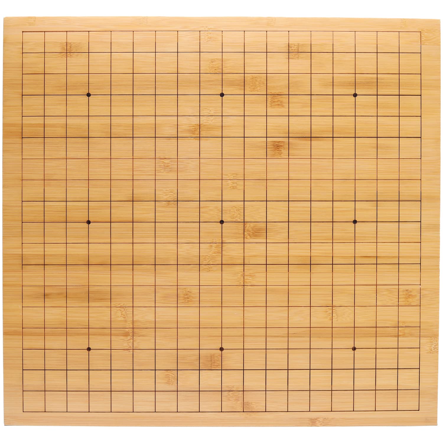 RNK Gaming Go Game Set with Reversible Bamboo 19 x 19/13 x 13 Etched Grid Board, Bamboo Bowls, & Single Convex Melamine Stones