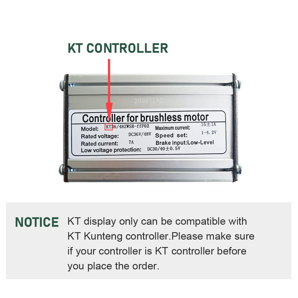 LECHEN Electric Bike Conversion Kit Accessories for KT Control System LCD7 Display for Wheel Hub Motor Kit Accessories (SM)