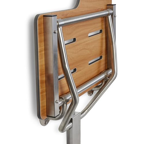 Seachrome 32" x 22.5β Teak Reversible Folding Transfer Tub/Shower Seat, ADA Compliant