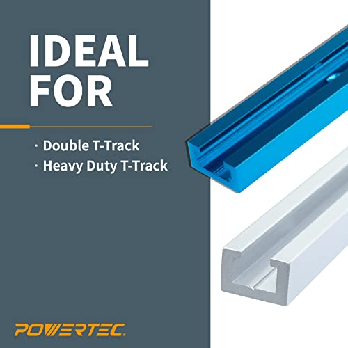 POWERTEC 71439 T-Track Clamp Vice | Hold Down Clamps for T-Tracks Accepting 5/16β or Larger hex head Bolts β 2 Pack