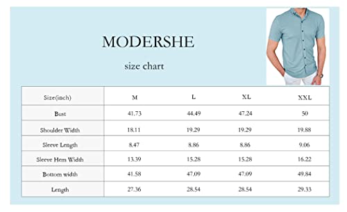 Mens Dress Shirts Button Down Short Sleeve Casual Stretchy Regular Fit Knitted Elastic Business Summer Tops for Men Green