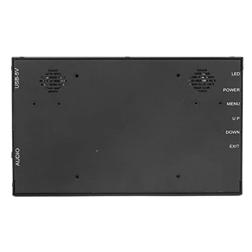 Secondary Screen, Computer Display Monitor 7in Stepless Bright Adjustment Easy Operation ABS Auto Shutdown with 2pcs Cable for Home