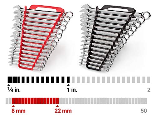 TEKTON Combination Wrench Set, 30-Piece (1/4-1 in., 8-22 mm) - Holder | 90191
