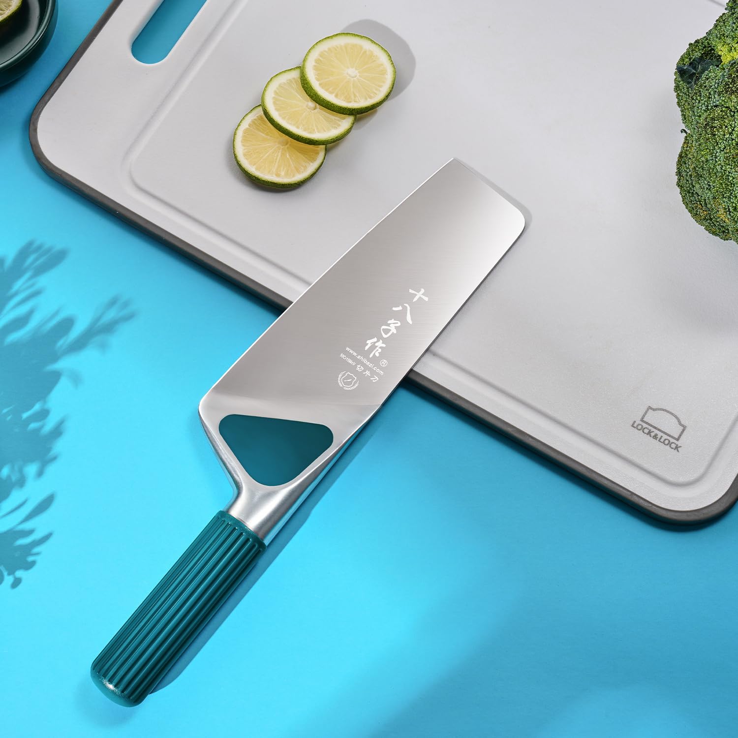SHI BA ZI ZUO Meat Vegetable Kitchen Knife for Precise Slicing and Chopping Sleek and Wighted Bolster Enables Excellent Grip