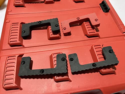 NyVoozy Milwaukee Packout Cleats, 16PCS Cleat 'n' Feet Cleats Compatible with Milwaukee Packout System, MountTool Box Storage System Anywhere (Red)