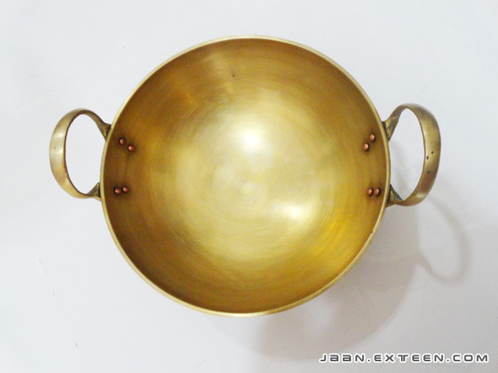 No 16 Wok Brass Pan Home Cooking Food Dessert for Thai Chinese Japanese Korean Diameter 13.5 inches