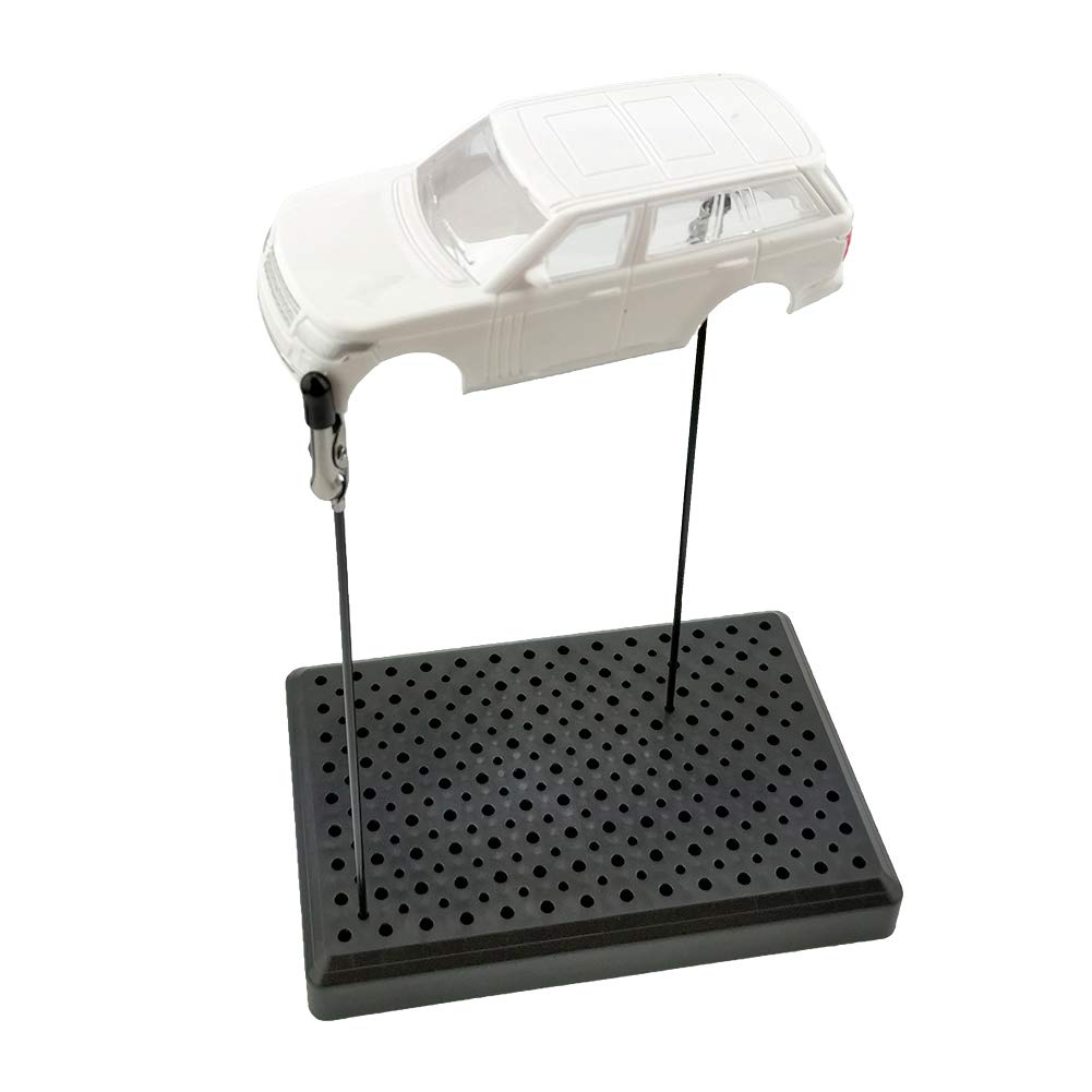 MAY.T Model Painting Alligator Clip Sticks 20PCS with Stand Base 1PCS for Airbrush Hobby Model Parts