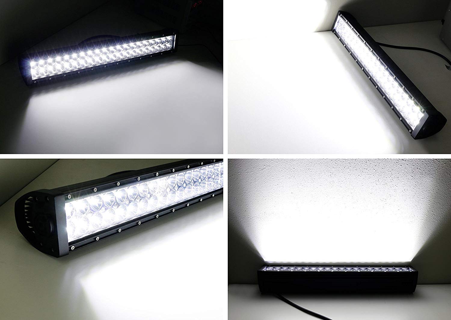 iJDMTOY Lower Grille 20-Inch LED Light Bar Compatible with 1999-2007 Ford F250 F350 Super Duty, Includes (1) 120W High Power LED Lightbar, Lower Bumper Opening Mount Brackets & On/Off Switch Wiring