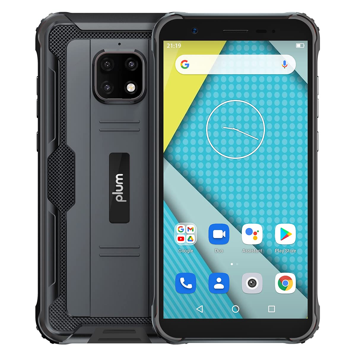 Plum Gator 7 4G Volte Unlocked Rugged Smart Phone Military Grade IP69 Water Shock Proof 5580 mAh Battery - Black
