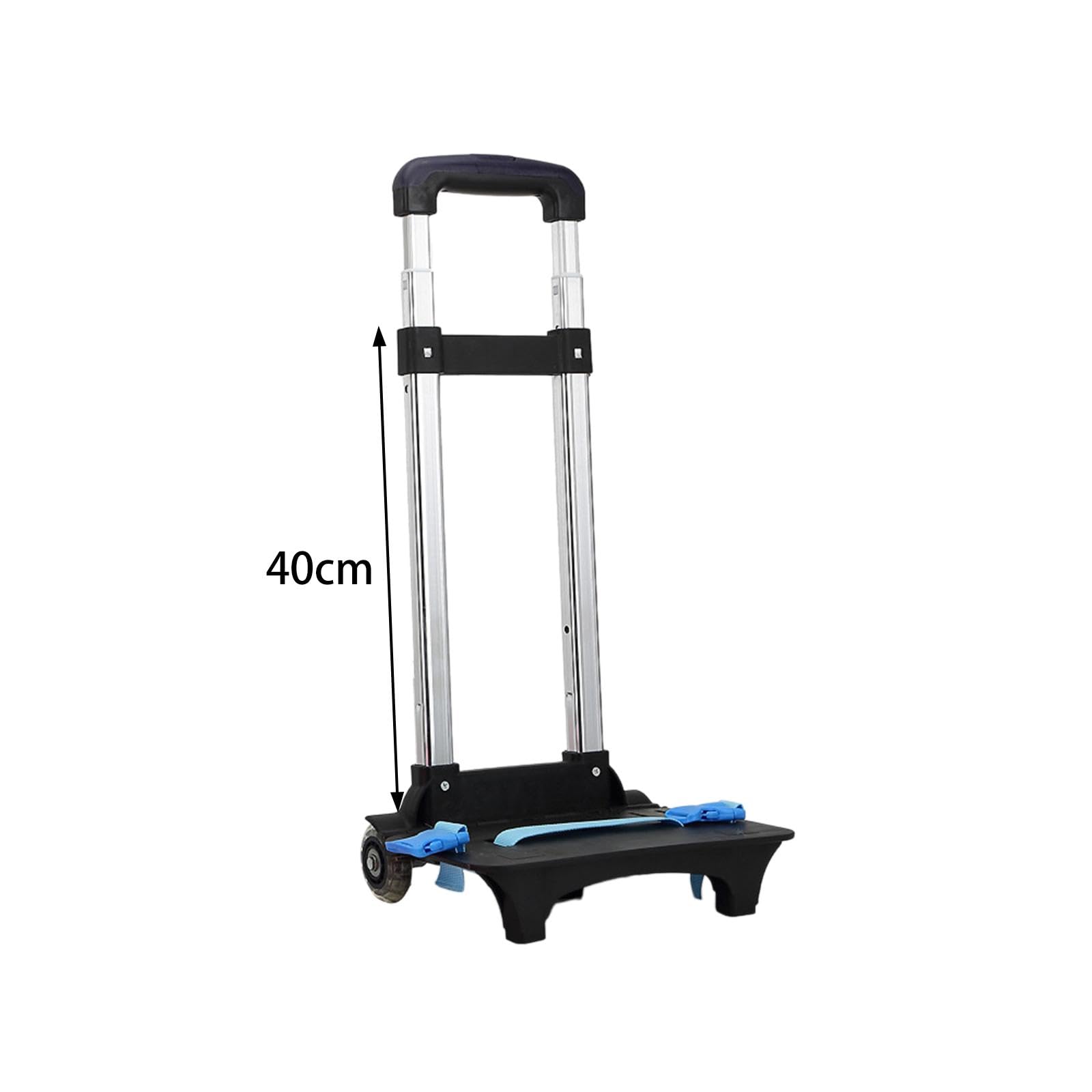 predolo Backpack Hand Truck, Backpack Trolley, Foldable with Luggage Strap Wheeled Hand Trolley, Folding Trolley Cart, for Shopping, 2 Wheel Dark Blue