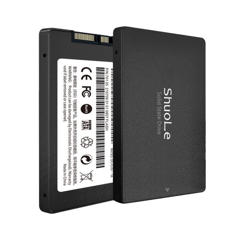 ShuoLe 256GB SSD 3D NAND TLC 2.5 inch SATA III Internal Solid State Drive, 2.5"/7mm 6 Gb/s, Up to 500 MB/s, Compatible with Laptop & PC Desktop