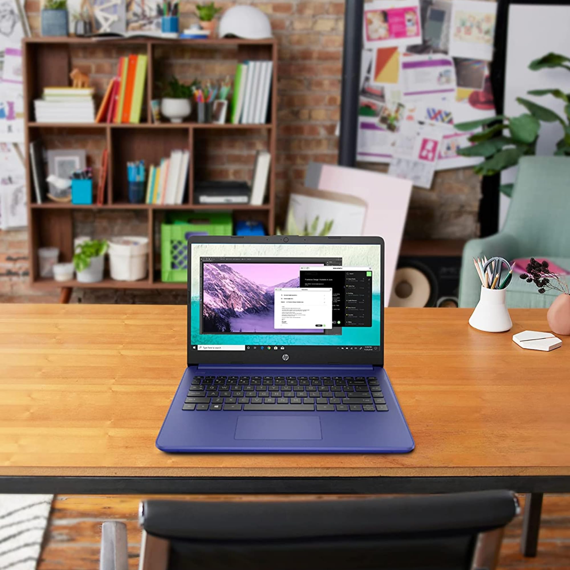 hp Stream Laptop, 14" HD Display, Intel Celeron N4020 Processor, 8GB Memory, 128GB Storage (64GB eMMC + 64GB card), 1-Year Office 365, Webcam, HDMI, Wi-Fi, USB-C, Windows 11 Home, Indigo Blue, JVQ MP