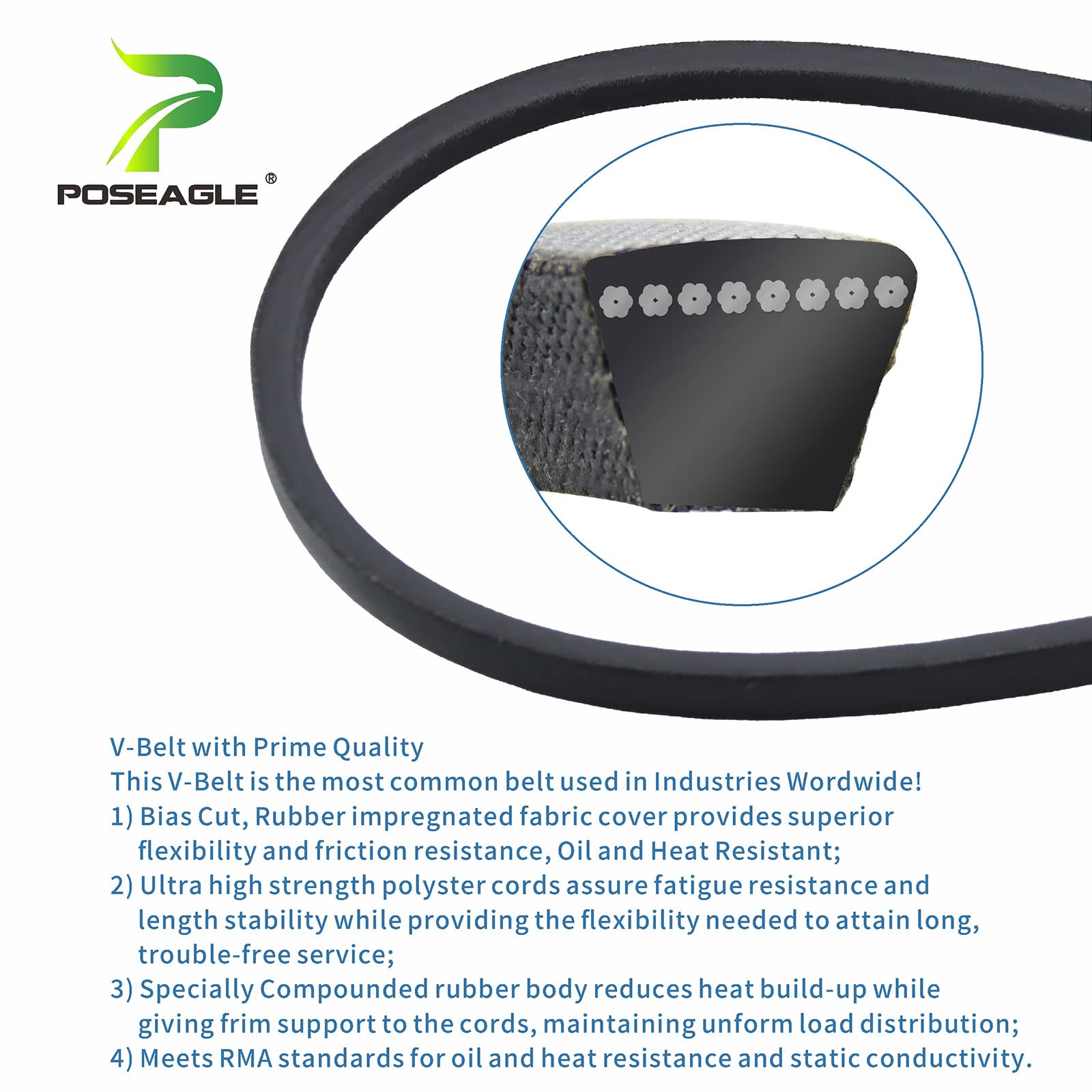 POSEAGLE 2 PCS 75-9010 Drive Belt 3/8x29 inch Replaces Toro 75-9010 Toro Belt, Toro Belt 75-9010, Oregon 75-225, 265-838, Rotary 12687, Toro Powerlite Belt for Toro CCR Powerlite Snow Blowers