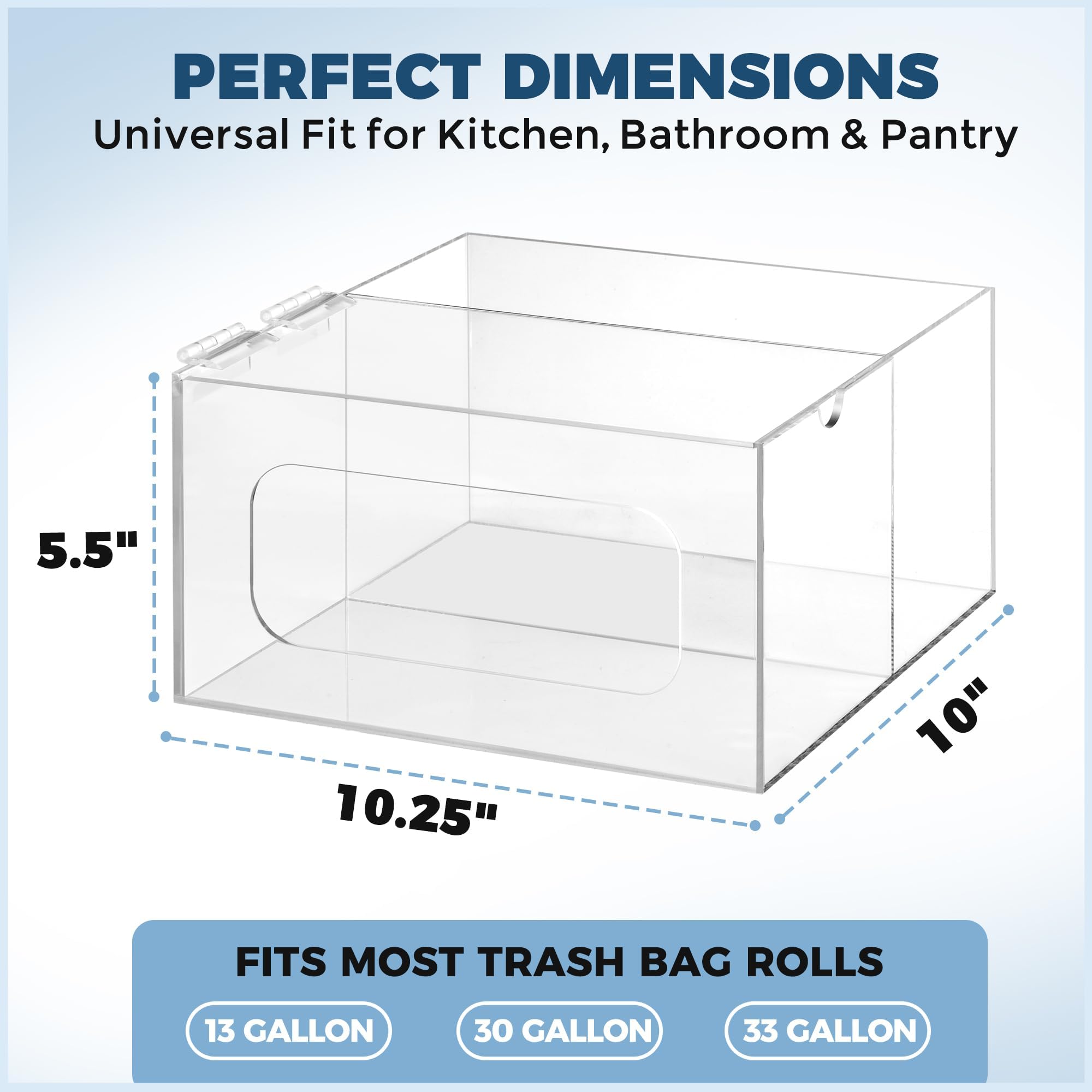 Storage Standard Trash Bag Kitchen Organizers and Storage Under Sink Dispenser - Large Garbage Bag Under Sink Organizer Bathroom - Acrylic Bathroom Storage Organizer Cabinet
