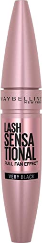 Maybelline Lash Sensational Washable Mascara, Lengthening and Volumizing for a Full Fan Effect, Very Black, 1 Count