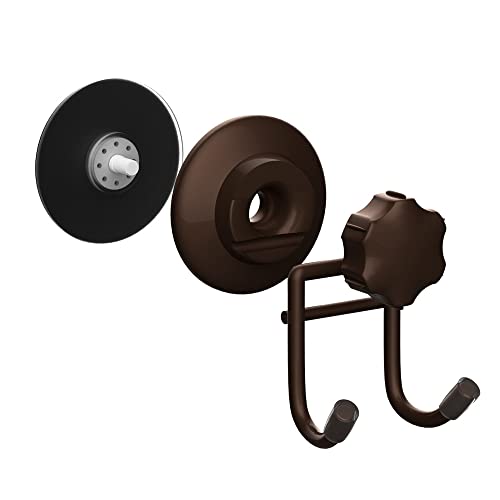 SANNO Suction Cup Hooks, Shower Squeegee Holder Towel Robe Loofah Hooks Hanging Shower Hooks for Bathroom Kitchen Shower Wall, Bathroom Shower Accessories, Bronze (3 Pack)