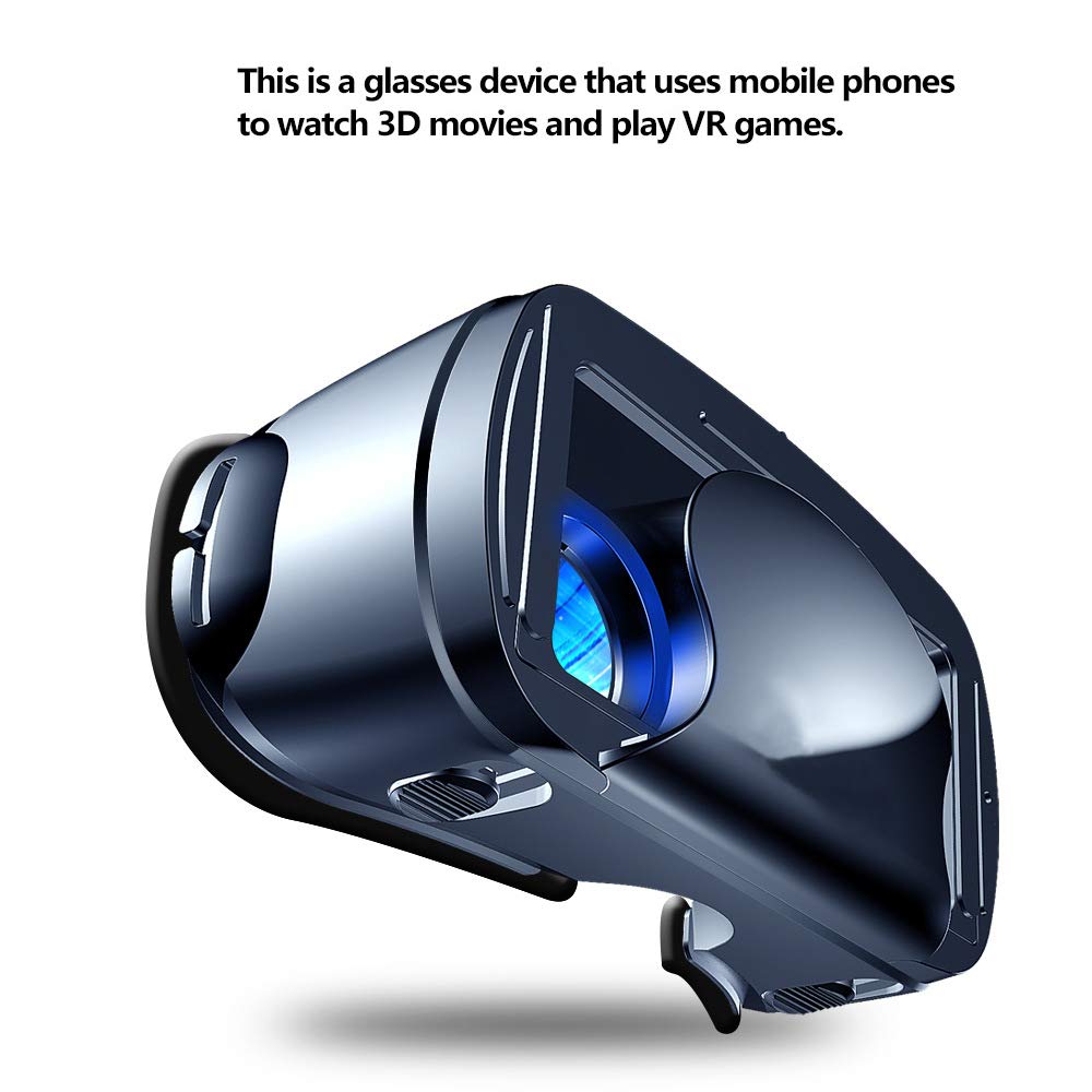 LOOCOO 3d Pro VR Glasses,Virtual Reality Glasses,Full-screen Visual VR Player,Wide-angle VR Glasses,Suitable for 5 to 7-inch Smartphone Devices
