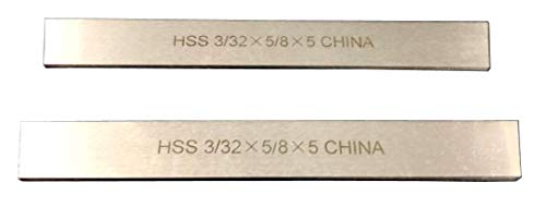 Set of 2 HSS Blades 3/32" x 5/8" x 5" for Lathe Parting Cut off Blade