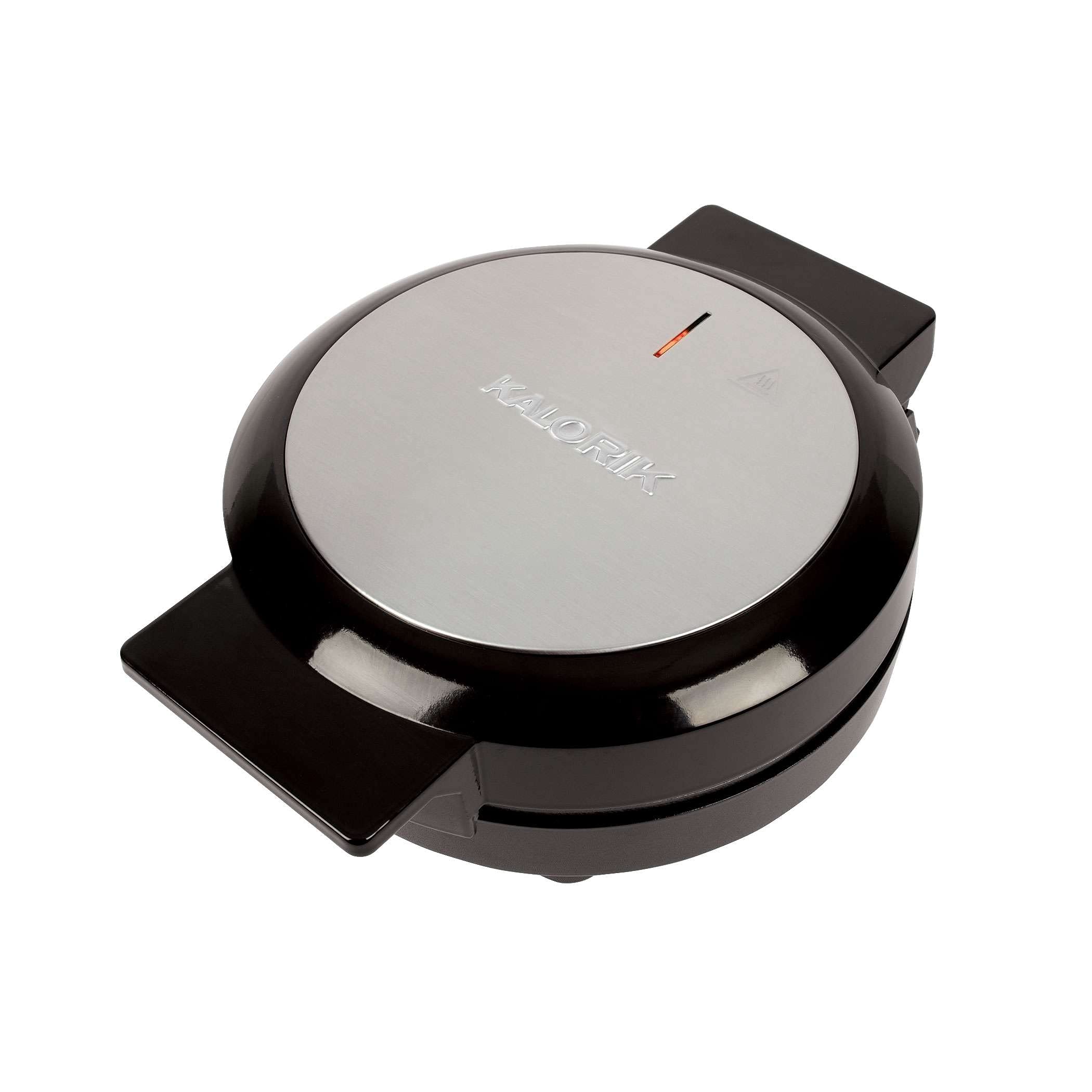 Kalorik Belgian Waffle Maker with Non-Slip Rubber Feet & Built-In Overheat Protection, Black and Stainless Steel