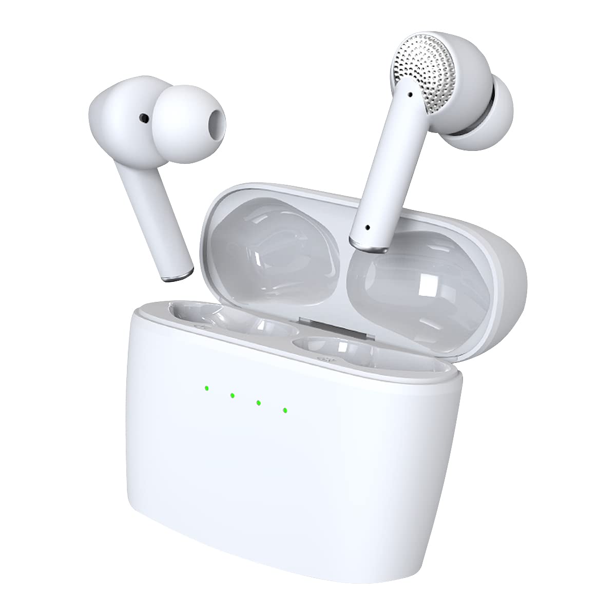 Ptuxc True Wireless Earbuds Bluetooth Headphones,Bluetooth 5.2,IPX5 Waterproof,White