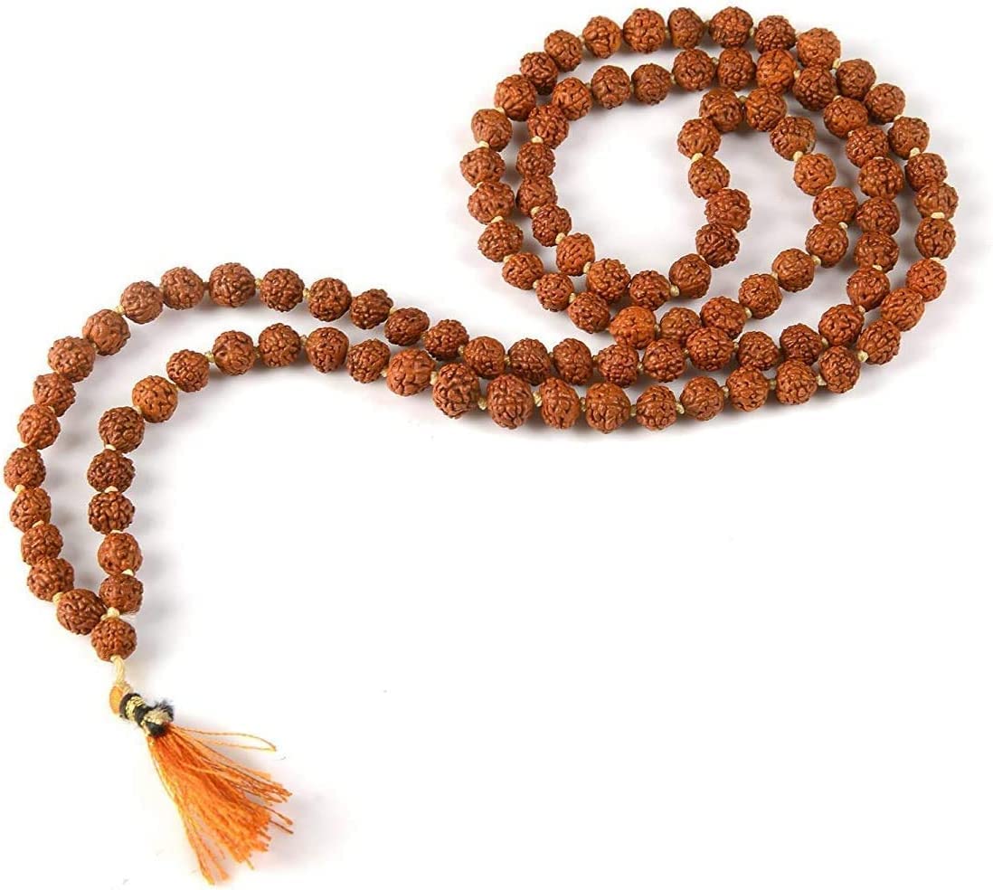 IS4A Nepali Rudraksha Mala with Certificate for Wearing and Japa Mala (5 Mukhi Mala, 108 Beads Mala).