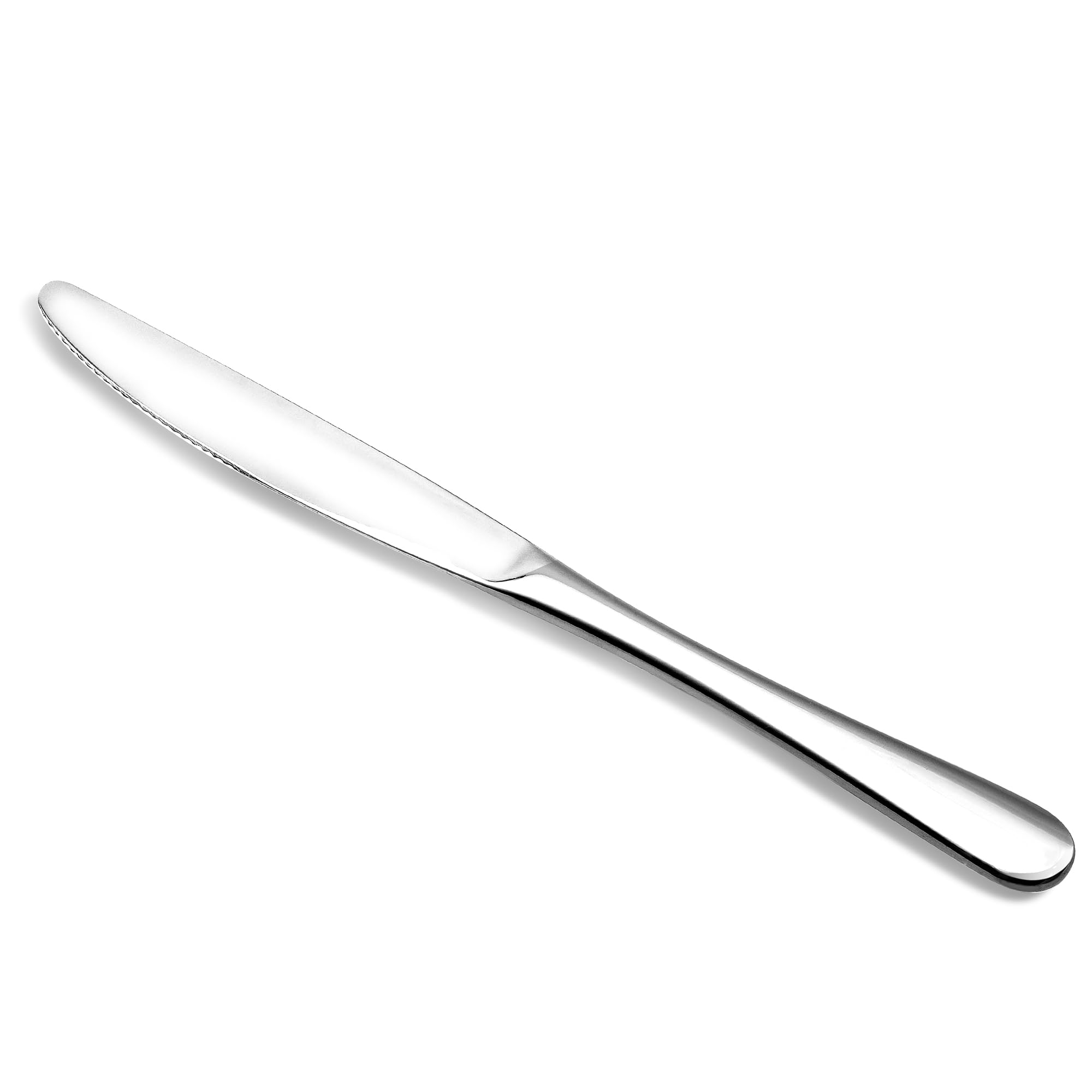 Senadore Stainless Steel Dinner Knife - Knife Set of 16 - Mirror Finish and Dishwasher Safe - 8.7" Dinner Knives for Casual and Formal Occasions (Casual Luxury)