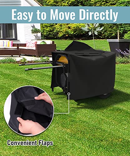 SHINESTAR Generator Cover for 5500-13000 Watt Portable Generators, for Westinghouse, Champion, DuroMax, Generac and More, Heavy Duty Waterproof 600D Polyester, 32 x 24 x 24 Inch, Black