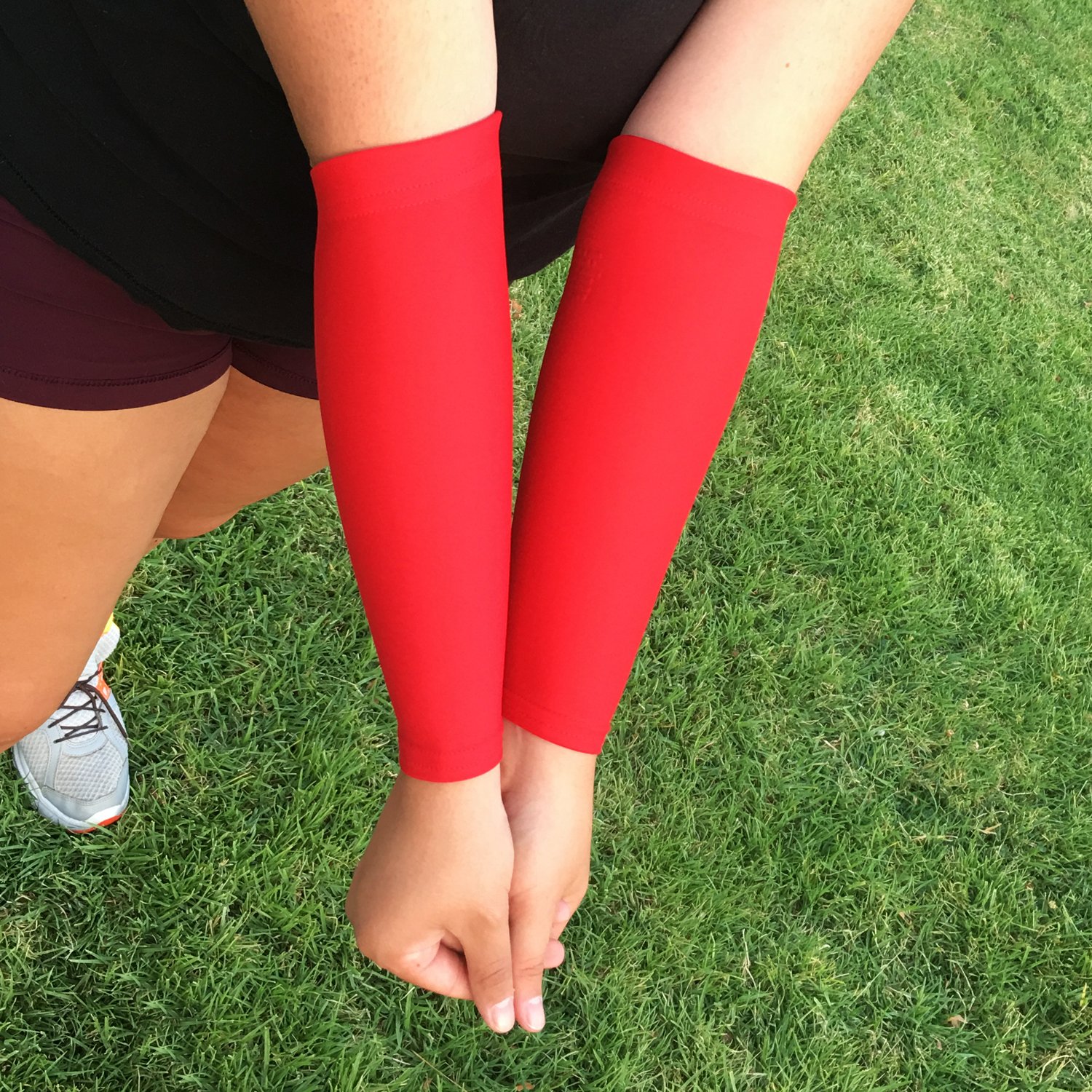iM Sports ATTACKER Volleyball Forearm Compression Sleeves + Unisex + Made in USA - Silver - X-Small/Small - (pair of volleyball forearm sleeves)