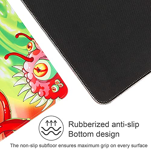 Imegny Large Gaming Mouse Pad, Extended XXL Desk Pad & Non-Slip Rubber Mat for Mice and Keyboard with Stitched Edges 90x40 greemdao