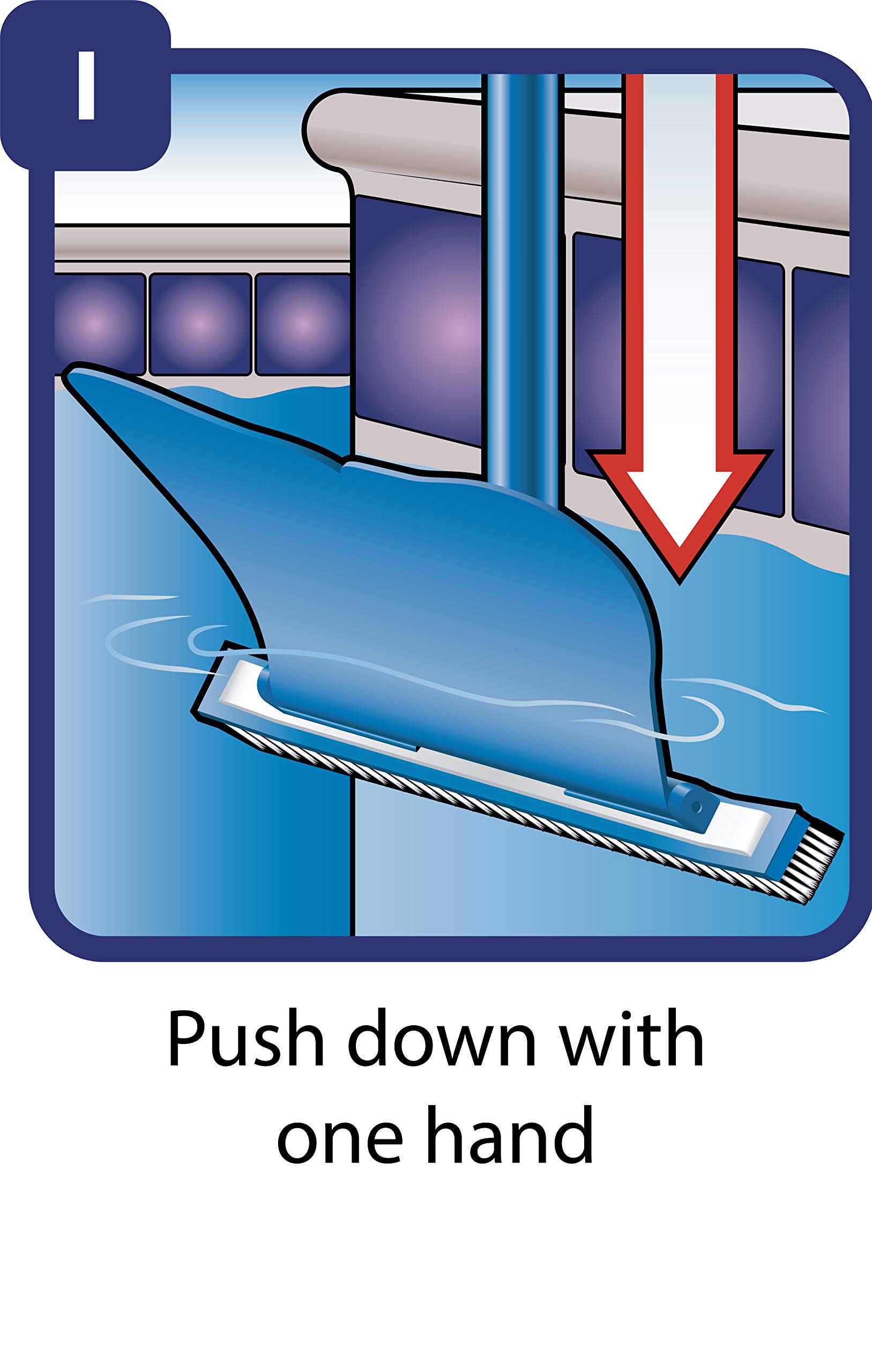 The Wall Whale Classic WW18Res Wall Whale 18" Swimming Pool Brush, Blue