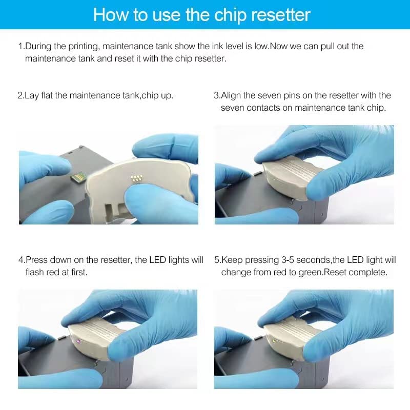 T6710 Maintenance Ink Tank Chip Resetter for Epson Workforce Pro WF-5190 WF-5690 WF-4630 WF-5110 WP-4010 WF-7710 WF-7720, white
