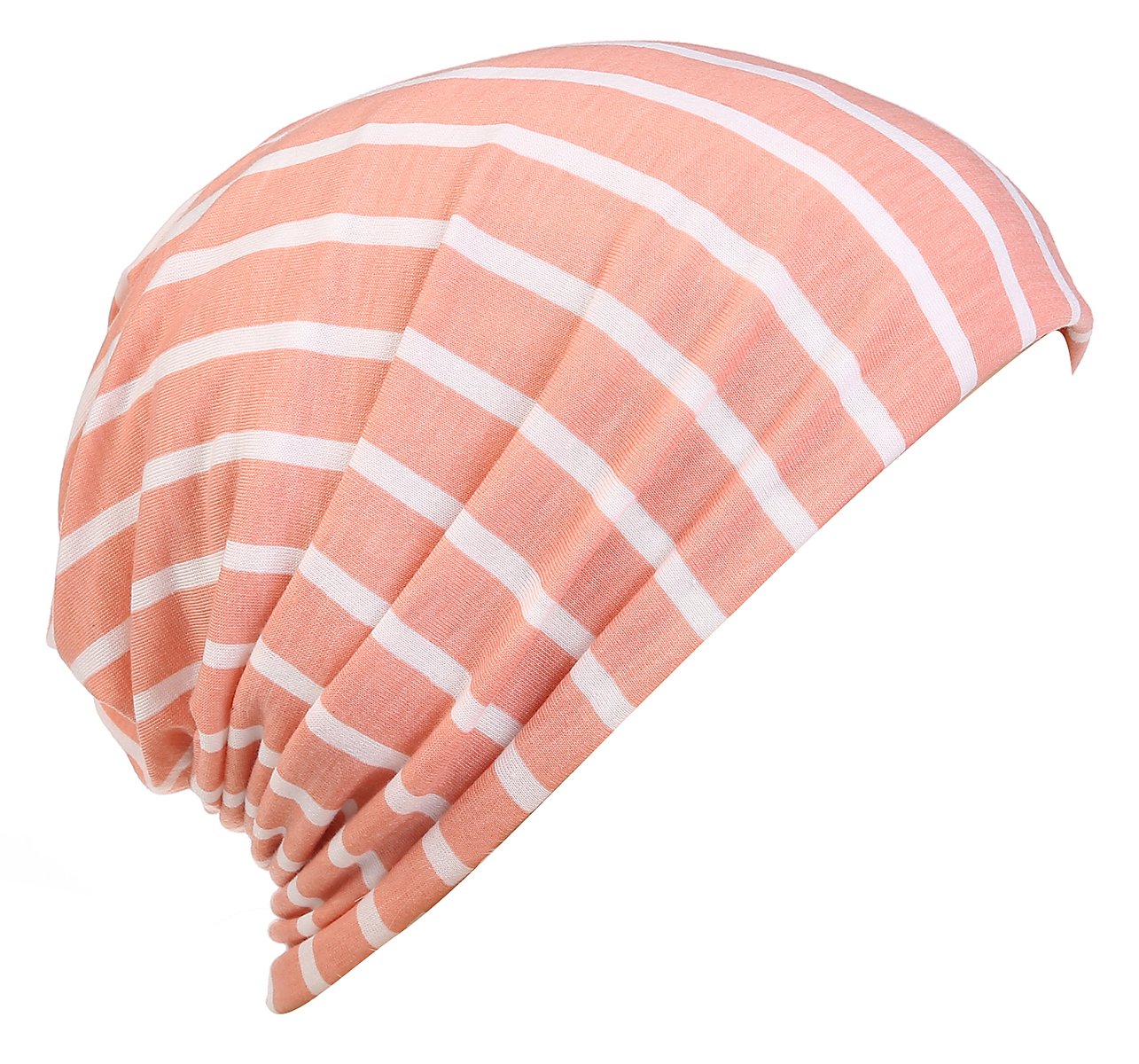 HONENNA Printed Turban Headband Chemo Cap Soft Sleep Beanie (Gray+Spot)