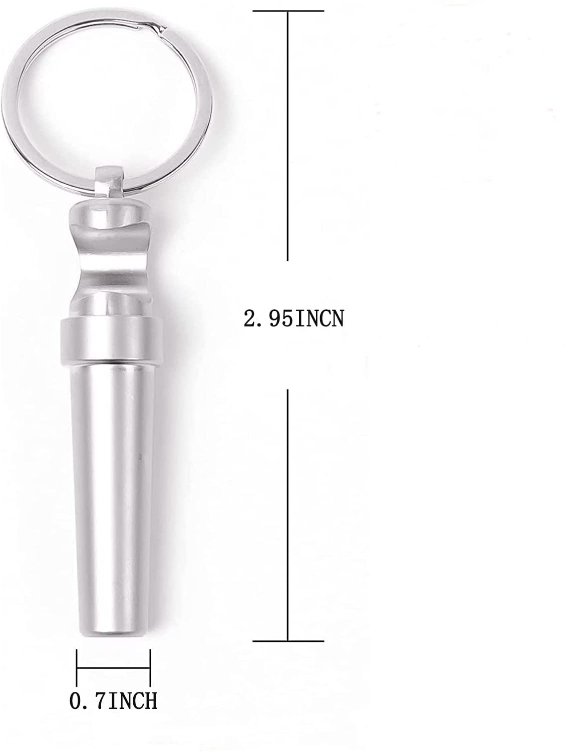 Mini Key Ring Wine Opener, Ultimate Keychain Corkscrew Tool, Emergency Travel Cork Wine Opener (Silver)
